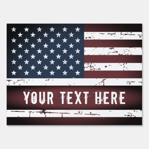 Customized Patriotic USA American Flag Sign | Zazzle