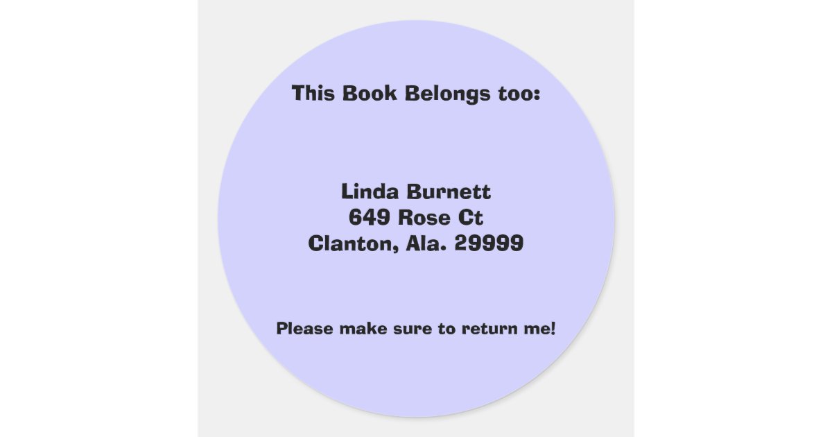 Customized Personalized Book Labels | Zazzle