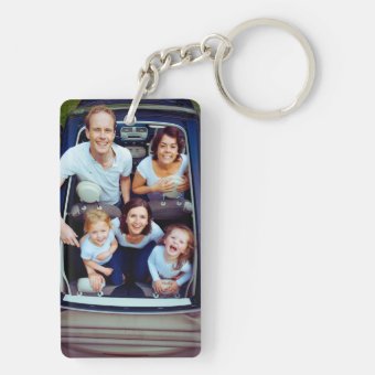 Customized Photo and Text Photo Collage Family Keychain | Zazzle