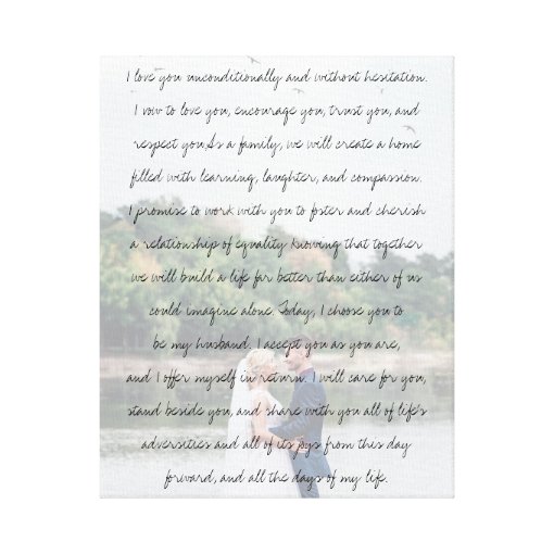 Customized Photo Anniversary Wedding & Vows Canvas Print | Zazzle