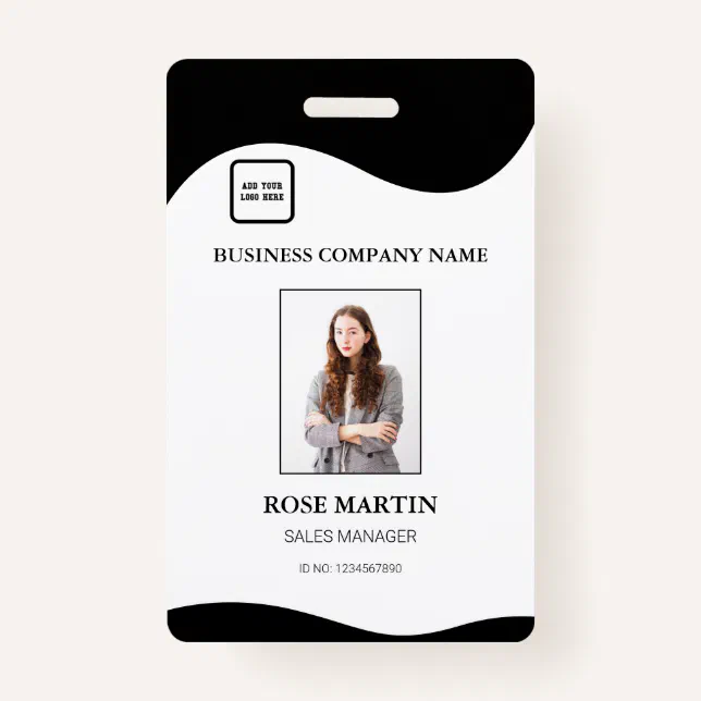 Customized Photo Business Employee Staff ID Badge | Zazzle