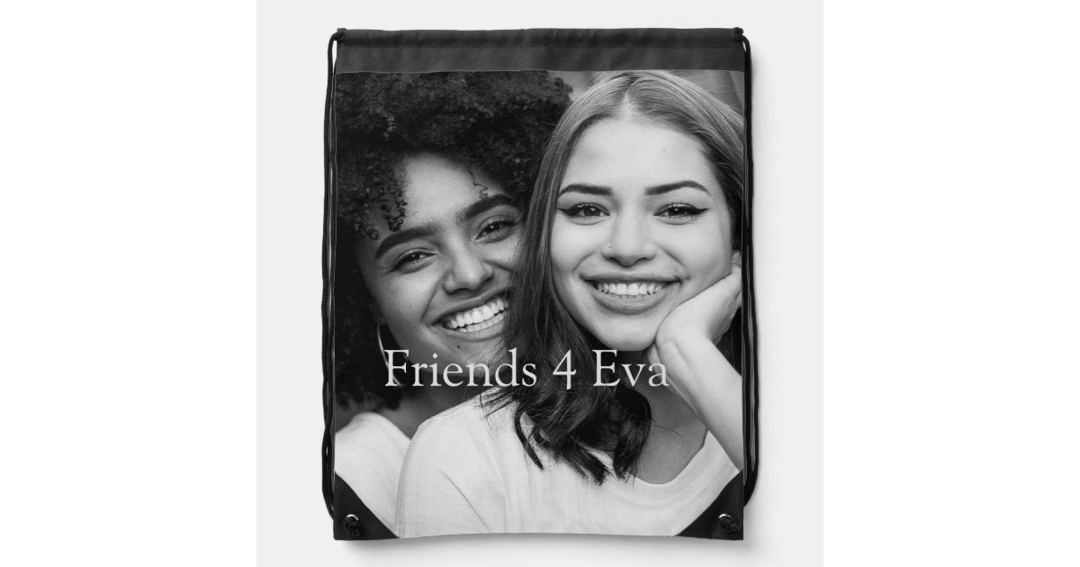 Customized Photo Friends 4 Eva Drawstring Bag | Zazzle