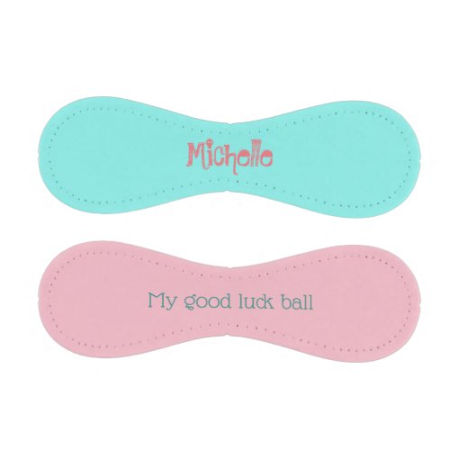 Customized Pink Turquoise My Good Luck Baseball | Zazzle