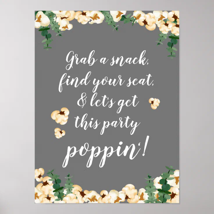 Customized Poster for Popcorn Station | Zazzle