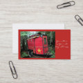 Customized Red Gypsy tiny caravan Business Card | Zazzle