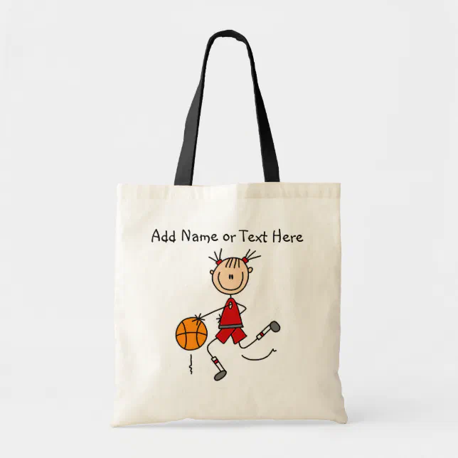 Customized Red Stick Girl Basketball Bag | Zazzle
