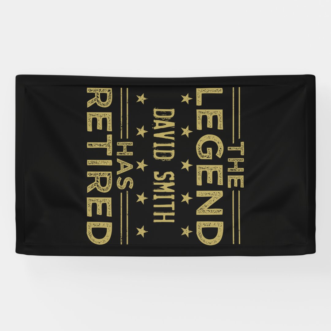 Customized Retired Legend Banner | Zazzle
