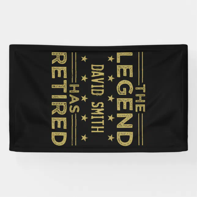 Customized Retired Legend Banner | Zazzle