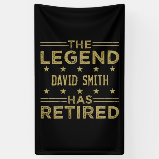 Customized Retired Legend Banner | Zazzle