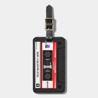 Customized Retro Music Cassette Tape Luggage Tag | Zazzle