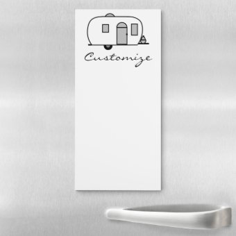 Customized Rounded Gypsy tiny caravan Magnetic Notepad | Zazzle