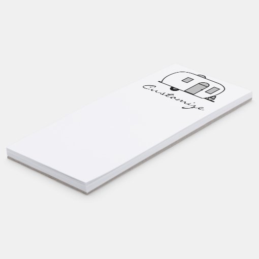 Customized Rounded Gypsy tiny caravan Magnetic Notepad | Zazzle