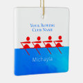 Customized Rowing Club Crew Christmas Ceramic Ornament | Zazzle