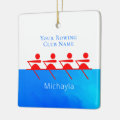Customized Rowing Club Crew Christmas Ceramic Ornament | Zazzle