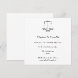 Customized Scales of Justice Invitation | Zazzle