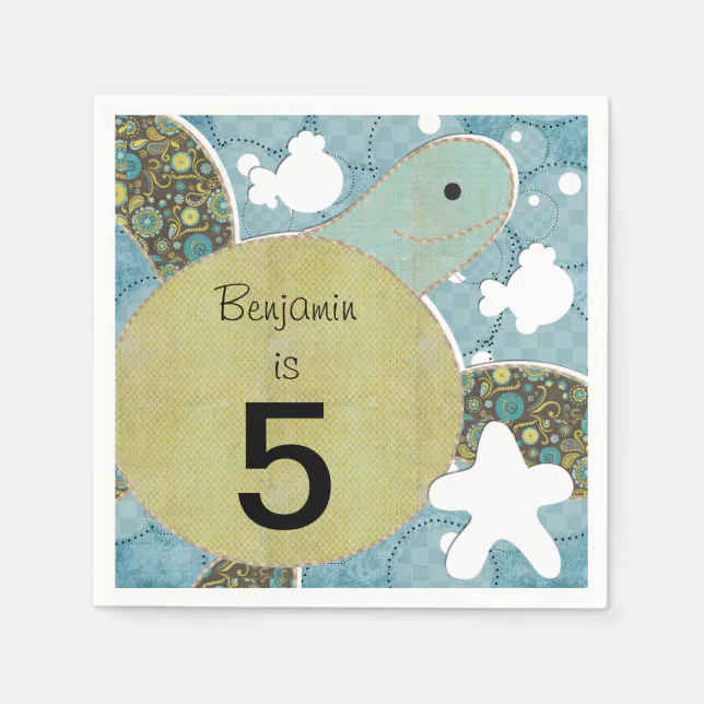 Customized Sea Turtle Paper Napkins | Zazzle