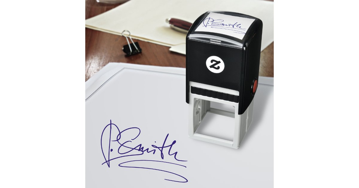 Customized Signature Self-inking Stamp | Zazzle