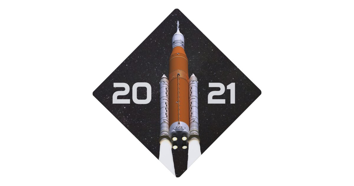 Customized SLS Space Rocket Graduation Cap Topper | Zazzle
