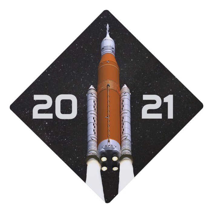Customized SLS Space Rocket Graduation Cap Topper | Zazzle.com