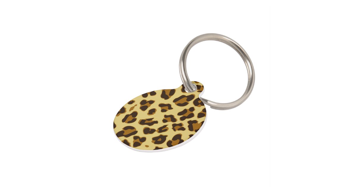 Customized Small Leopard Animal Print Pet Tag | Zazzle