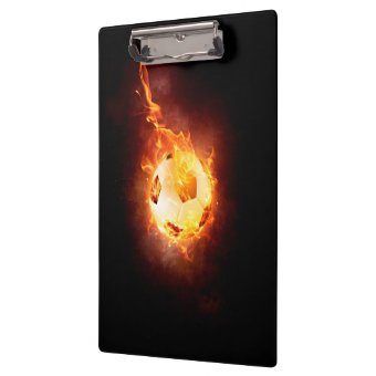 Customized Soccer, Football, Ball under Fire Clipboard | Zazzle