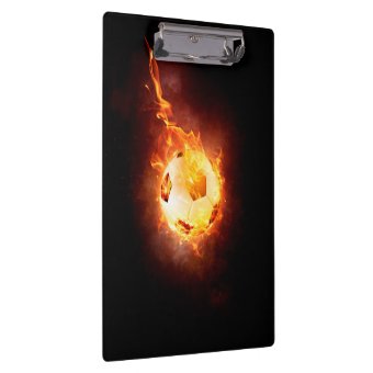 Customized Soccer, Football, Ball under Fire Clipboard | Zazzle