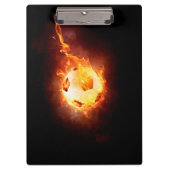 Customized Soccer, Football, Ball under Fire Clipboard | Zazzle