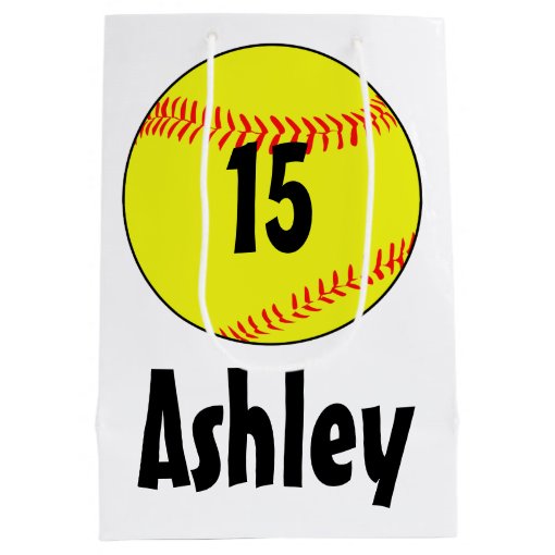 Customized Softball Gift Bags | Zazzle