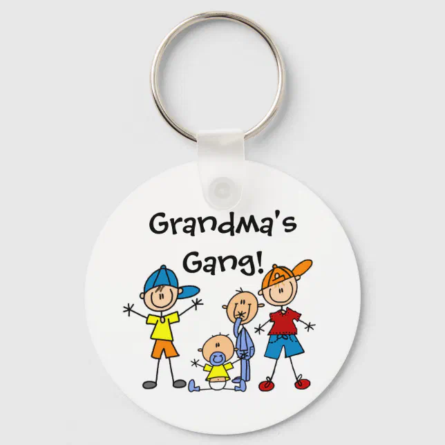 Customized Stick Figure Family Keychain | Zazzle