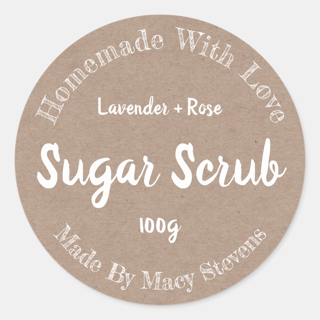 Customized Sugar Scrub Label | Zazzle