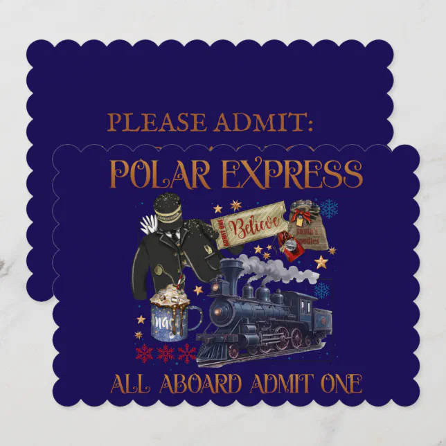 Customized Ticket for the Polar Express Invitation | Zazzle