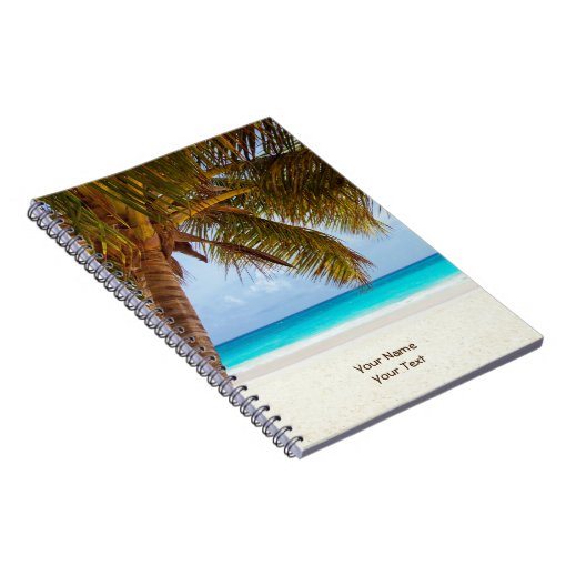 Customized Tropical Chilling Beach Scene Notebook | Zazzle
