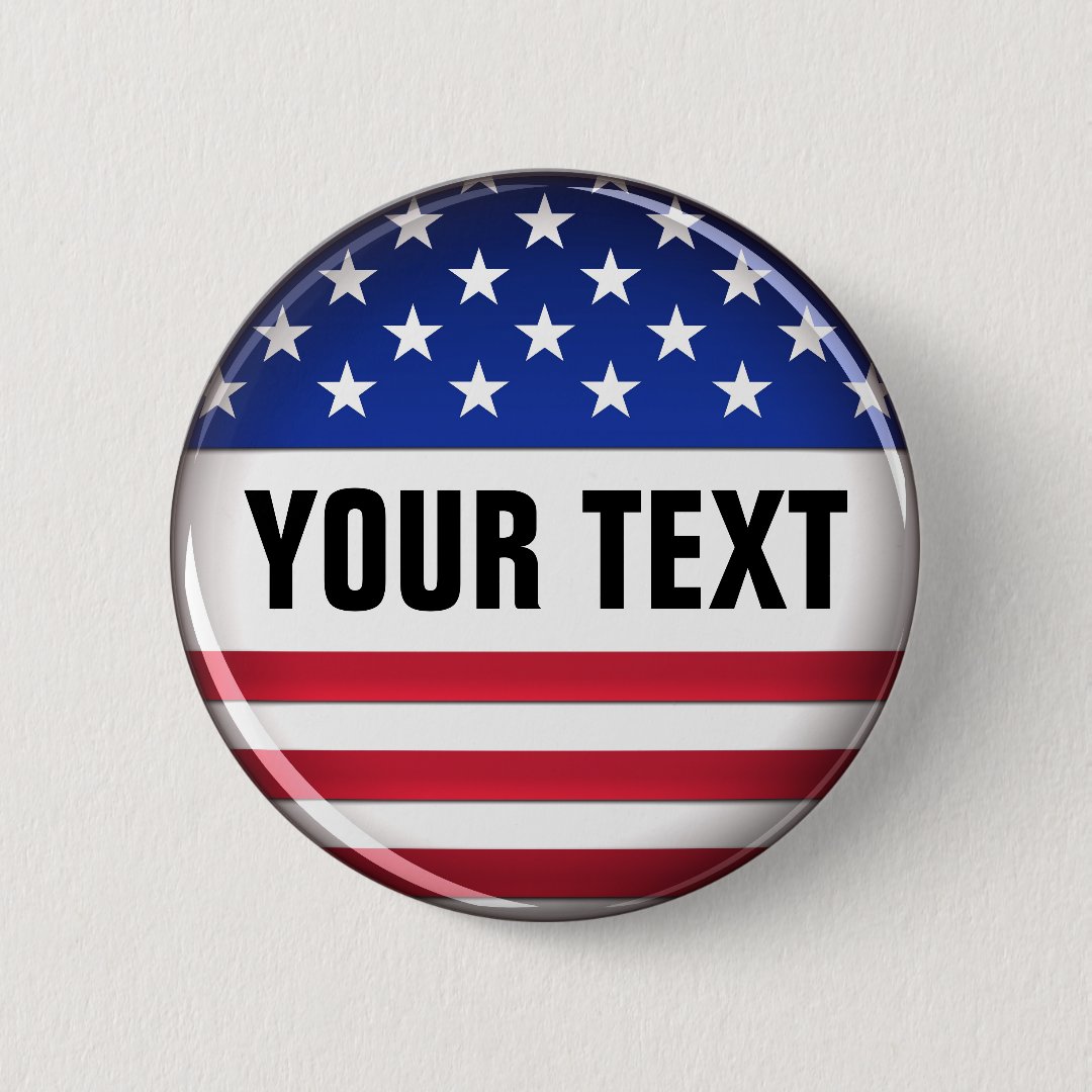 Customized USA Button | Zazzle