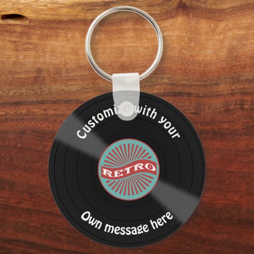 Customized Vinyl Record Keychain | Zazzle
