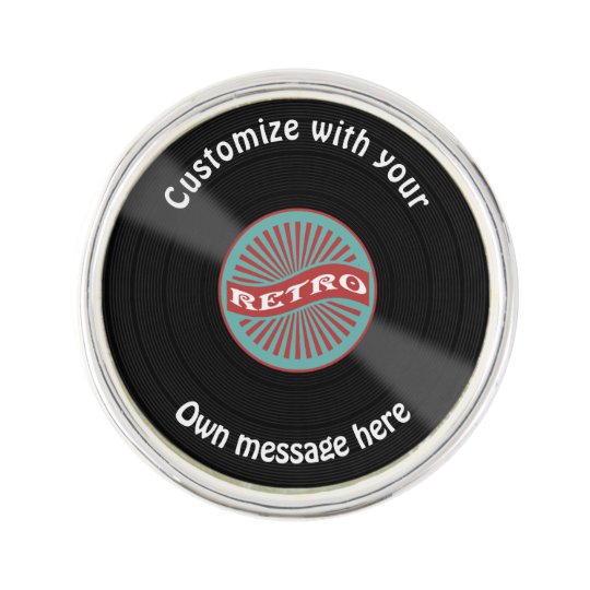 Customized Vinyl Record Lapel Pin | Zazzle.com