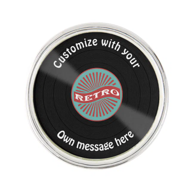 Customized Vinyl Record Lapel Pin | Zazzle