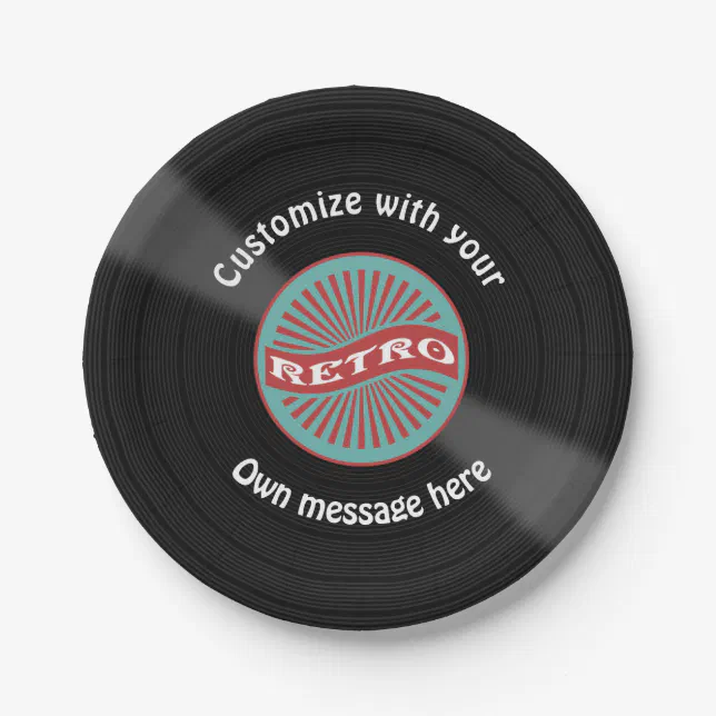 Customized Vinyl Record Paper Plates | Zazzle