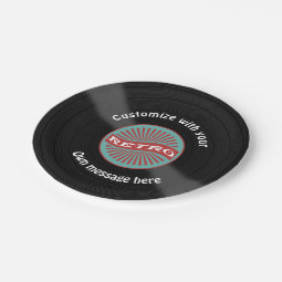 Customized Vinyl Record Paper Plates | Zazzle