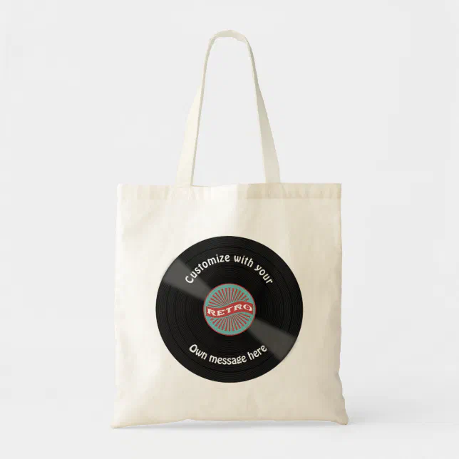 Customized Vinyl Record Tote Bag | Zazzle