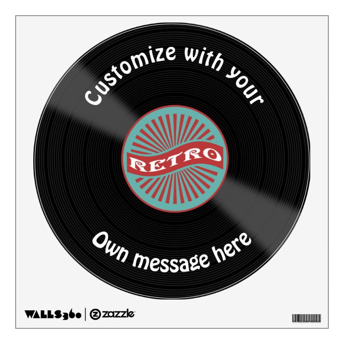 Customized Vinyl Record Wall Decal | Zazzle.com