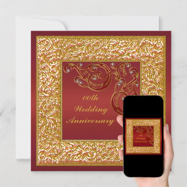 Customized Wedding Anniversary Party Invitation | Zazzle