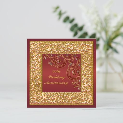 Customized Wedding Anniversary Party Invitation | Zazzle