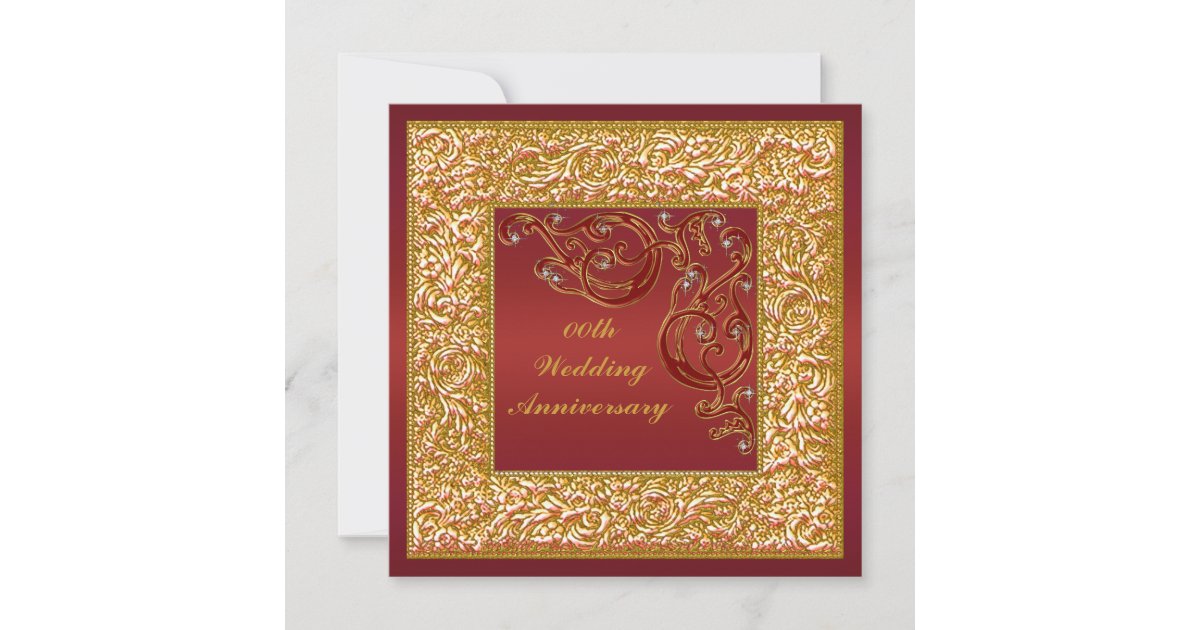 Customized Wedding Anniversary Party Invitation | Zazzle
