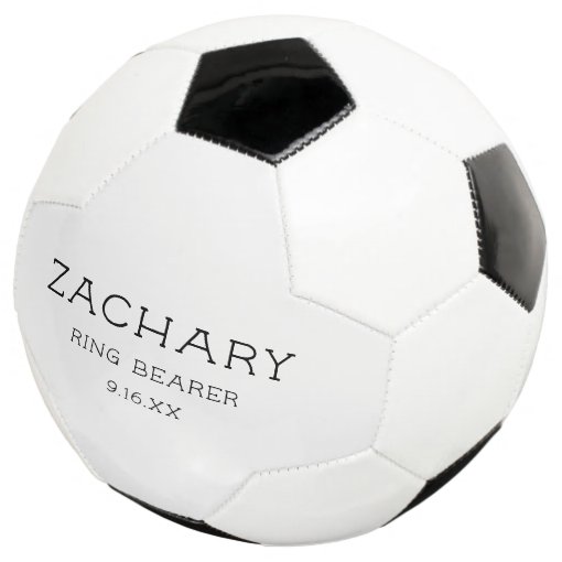 Customized Wedding Ring Bearer Keepsake Soccer Ball | Zazzle