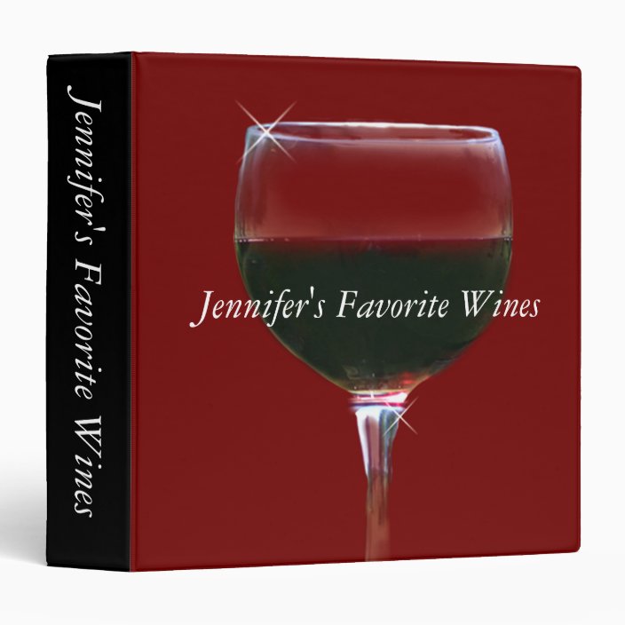 Customized Wine Binder | Zazzle