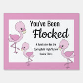Customized Yard Flocking Flamingos Yard Sign | Zazzle