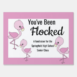 Customized Yard Flocking Flamingos Yard Sign | Zazzle