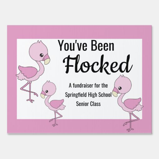 Customized Yard Flocking Flamingos Yard Sign | Zazzle