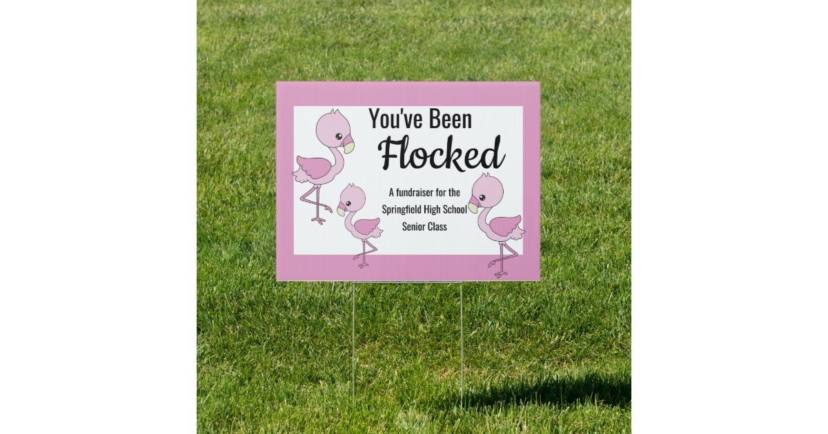 Customized Yard Flocking Flamingos Yard Sign | Zazzle