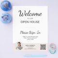 CustomPhoto Real Estate Open House Sign In QR Code Flyer | Zazzle